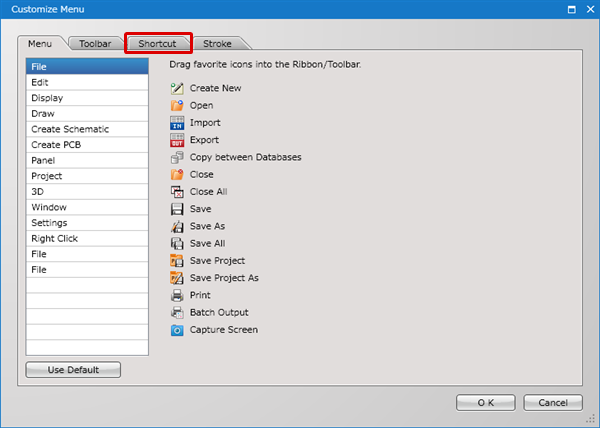 Quadcept - Shortcut Keys